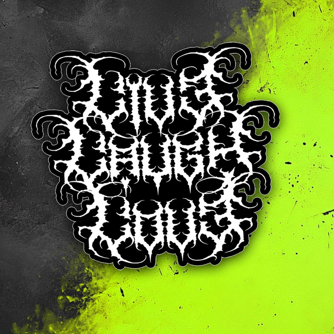 Live Laugh Love Deathcore Sticker - Gothic Metalcore Vinyl Decal for ...