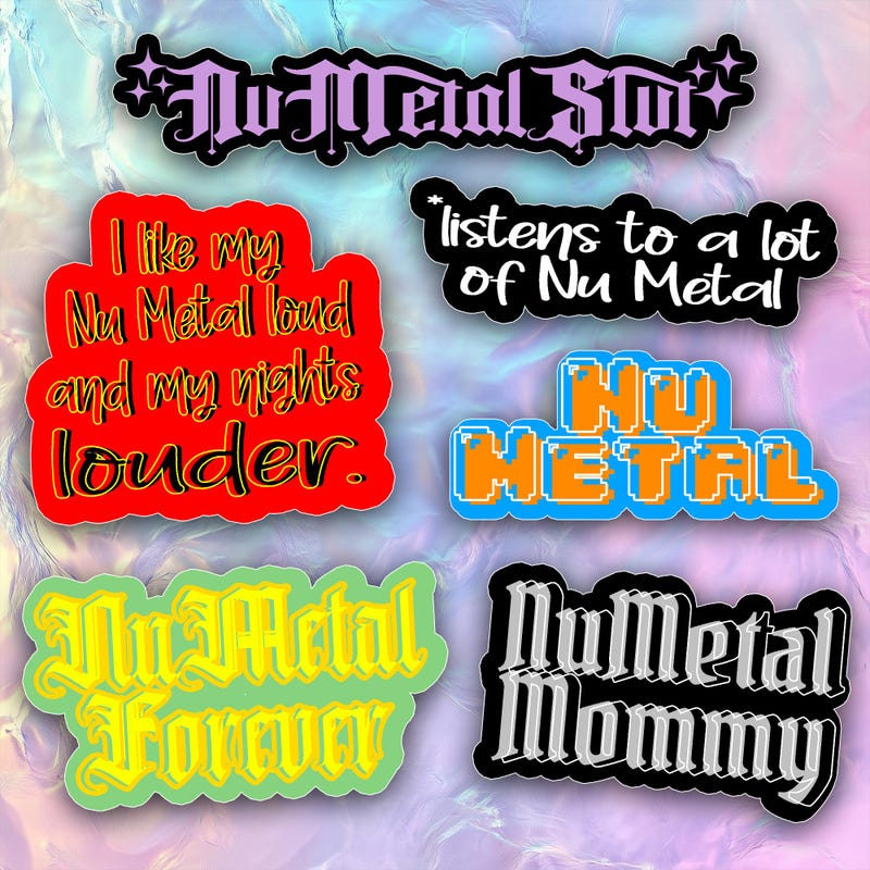 Nu Metal Vinyl Stickers - Etsy