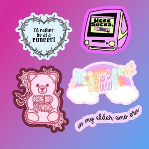 Being Metal is Kind Metalhead Girly Cute Metal Rocker Music Lover Vinyl ...