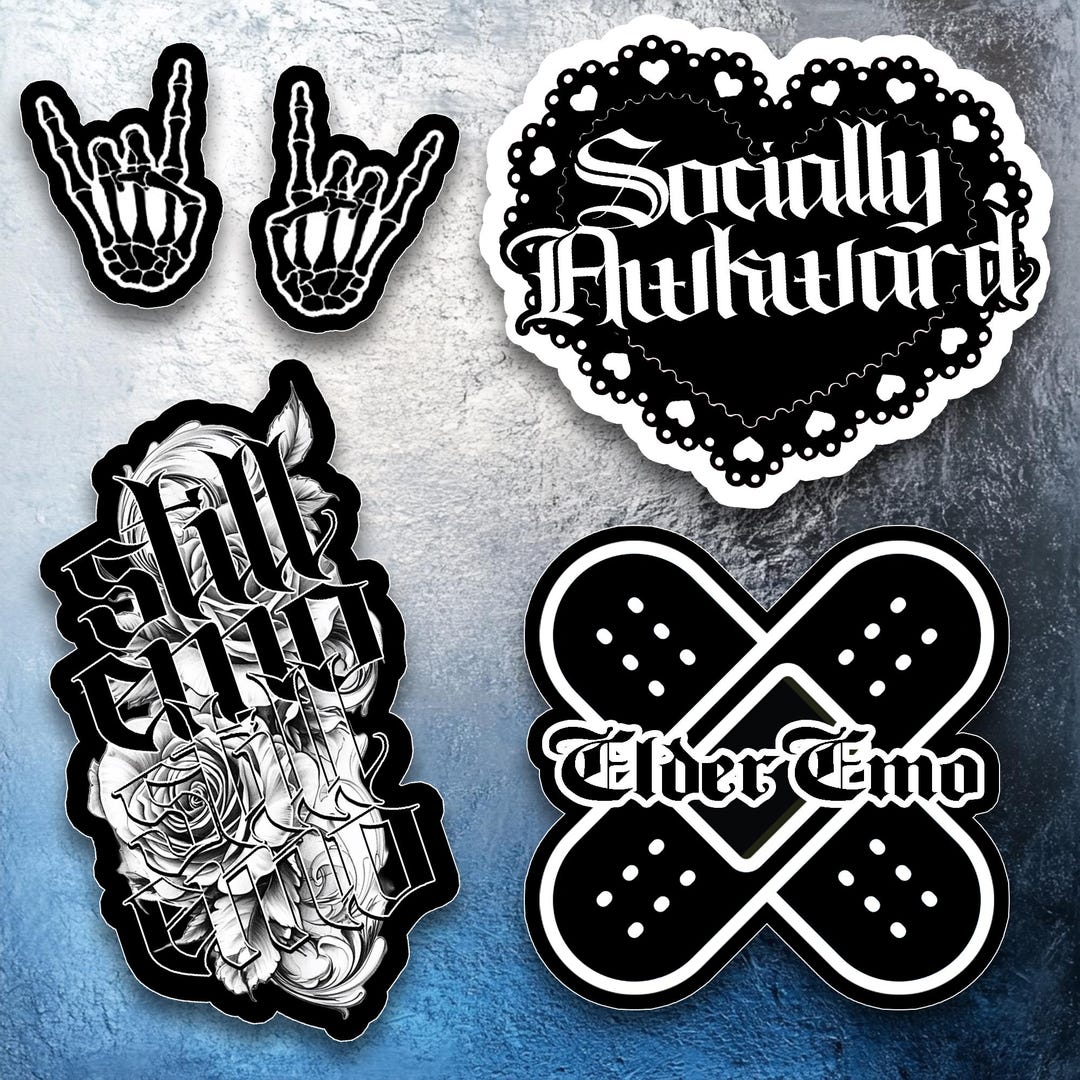 Socially Awkward Still Emo Elder Emo Rock Hands Metalcore Metal Vinyl ...