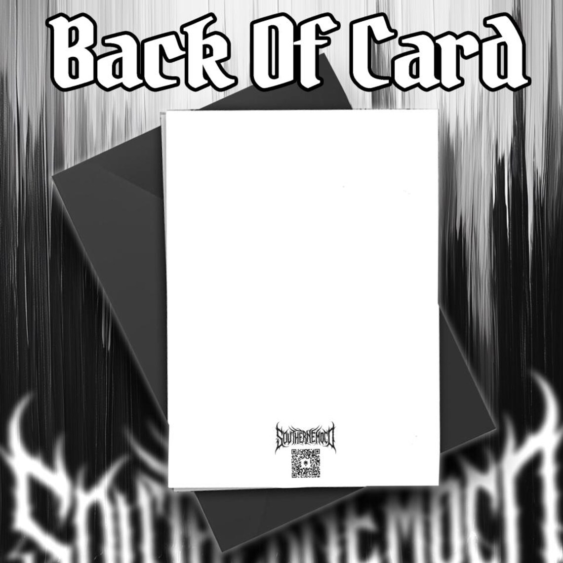 Thank You Heavy Metal Deathcore Screamo Logo Blank Greeting Card ...