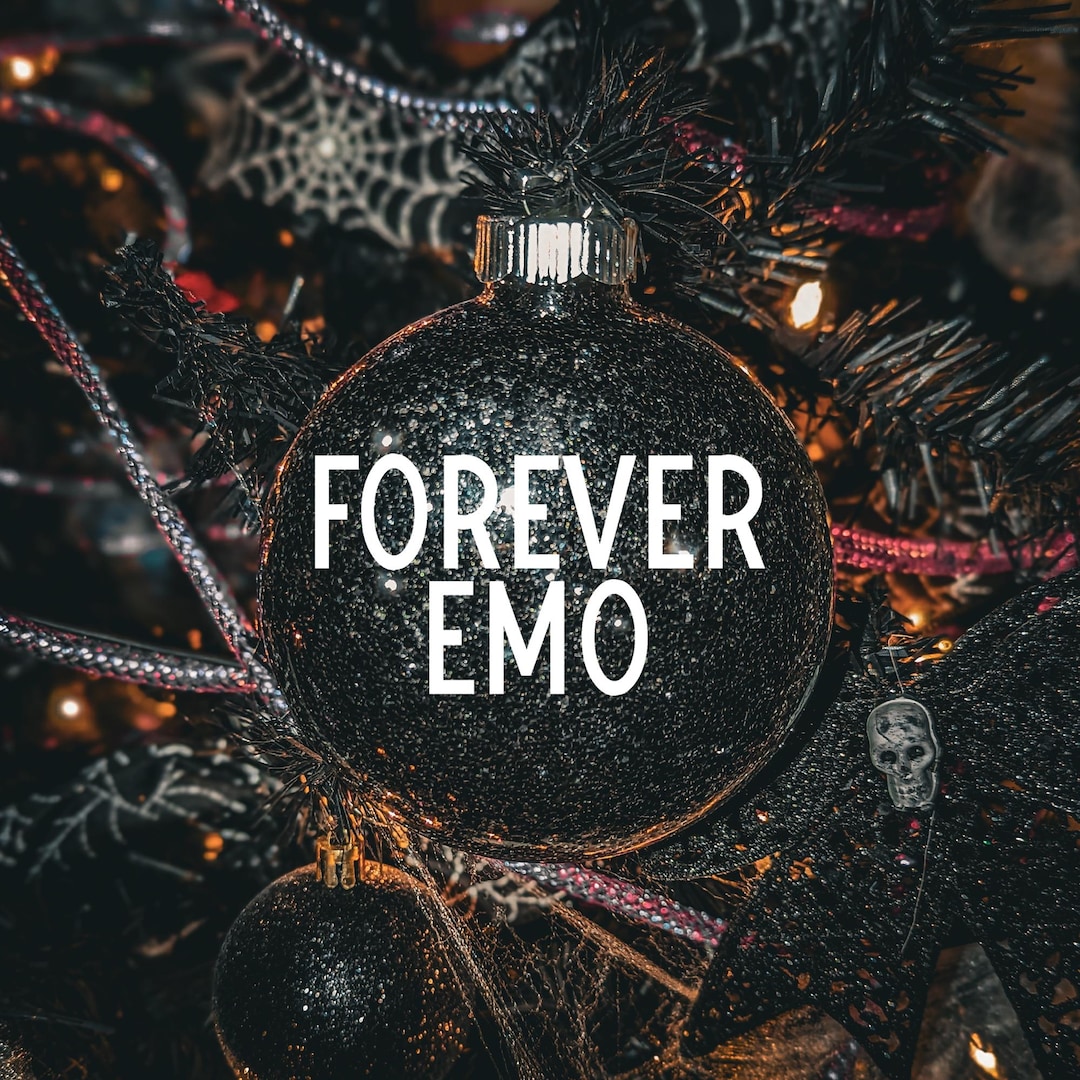 Forever Emo 4" Custom Vinyl Glittered Glass Ornament Metalcore ...