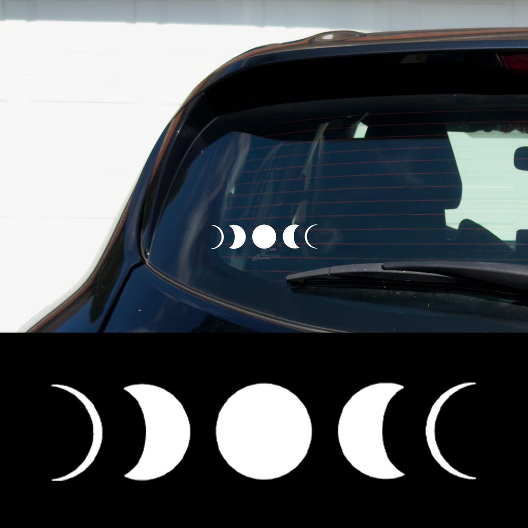 Moon Phases Triple Moon Goddess Car Decal Witchy Moon Phase Vinyl ...