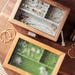 2 Layer Large Solid Wooden Jewelry Box With Drawer Frosted Glass Lid ...
