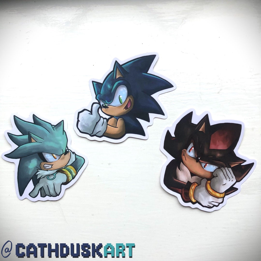 Sonic, Shadow & Silver - Matte Stickers [sonic the Hedgehog Inspired ...