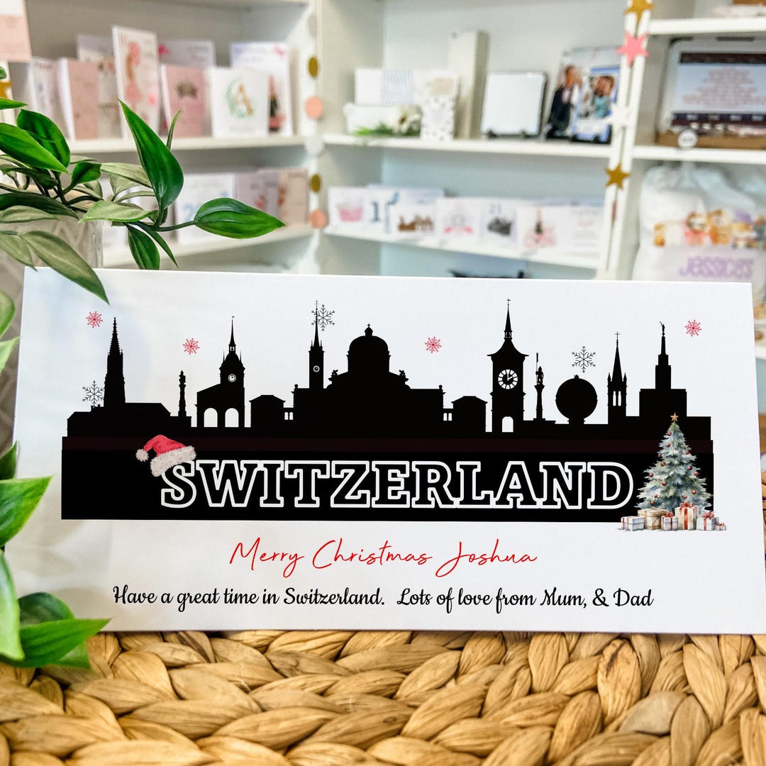 Personalised Christmas Card Money Gift Wallet Travel Voucher ...