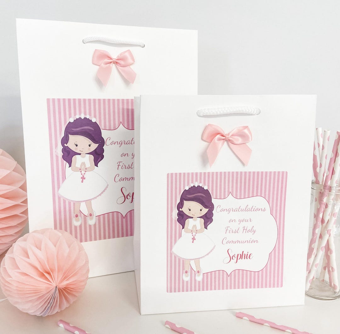 Personalised First Holy Communion Gift Bag 4 Hair Colour Options - Etsy