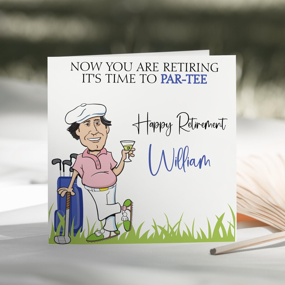 Personalised Retirement Card Golf Theme Teerific Male Female - Etsy UK