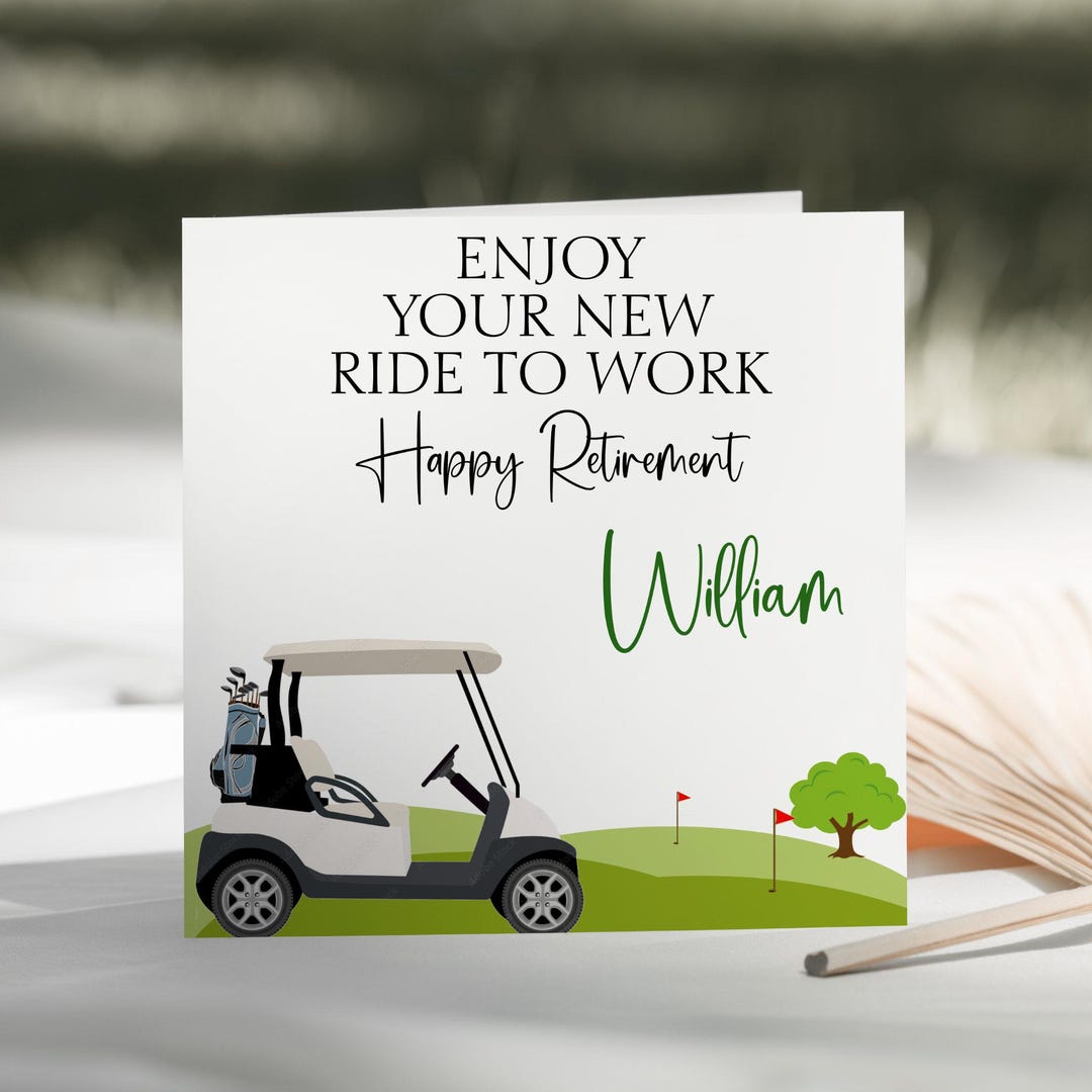 Personalised Retirement Card Golf Theme Teerific Male Female - Etsy UK