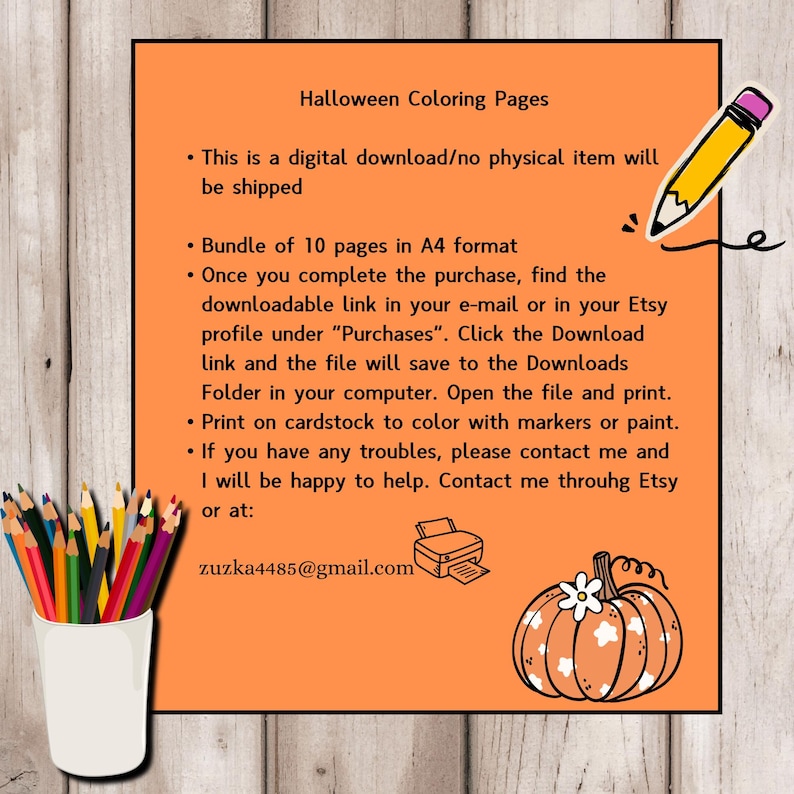 Printable Coloring Book Halloween Coloring Pages Kids Coloring Book ...