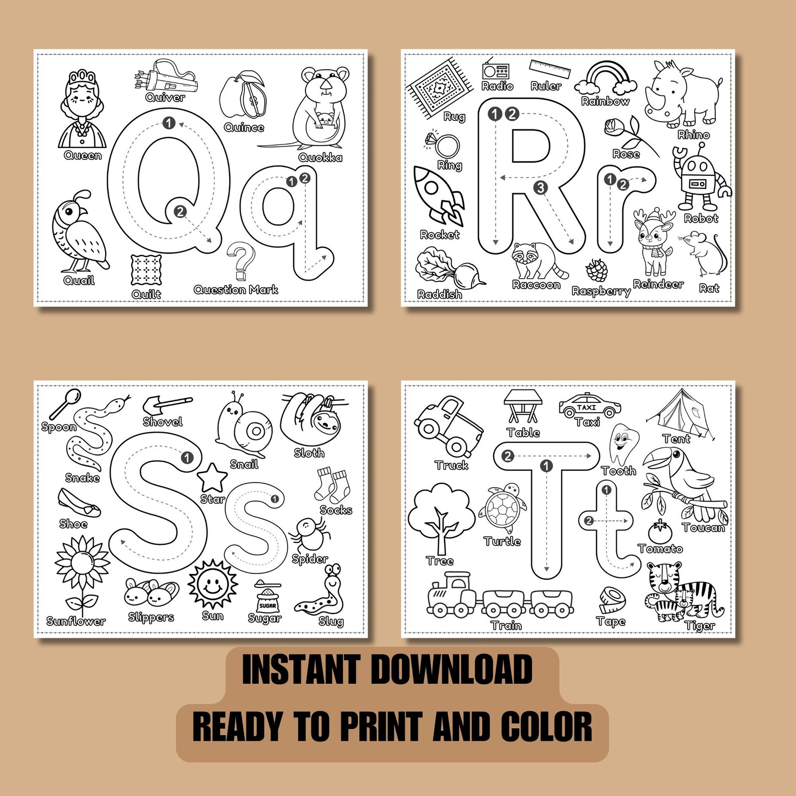 Alphabet Coloring Pages Alphabet Tracing Alphabet Activity Pages ...
