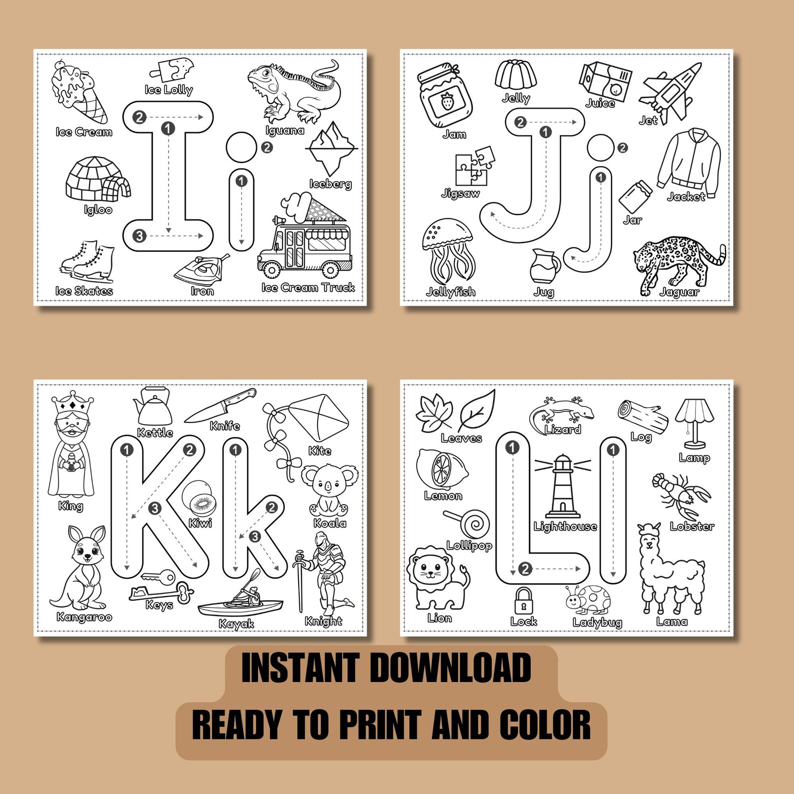 Alphabet Coloring Pages Alphabet Tracing Alphabet Activity Pages ...