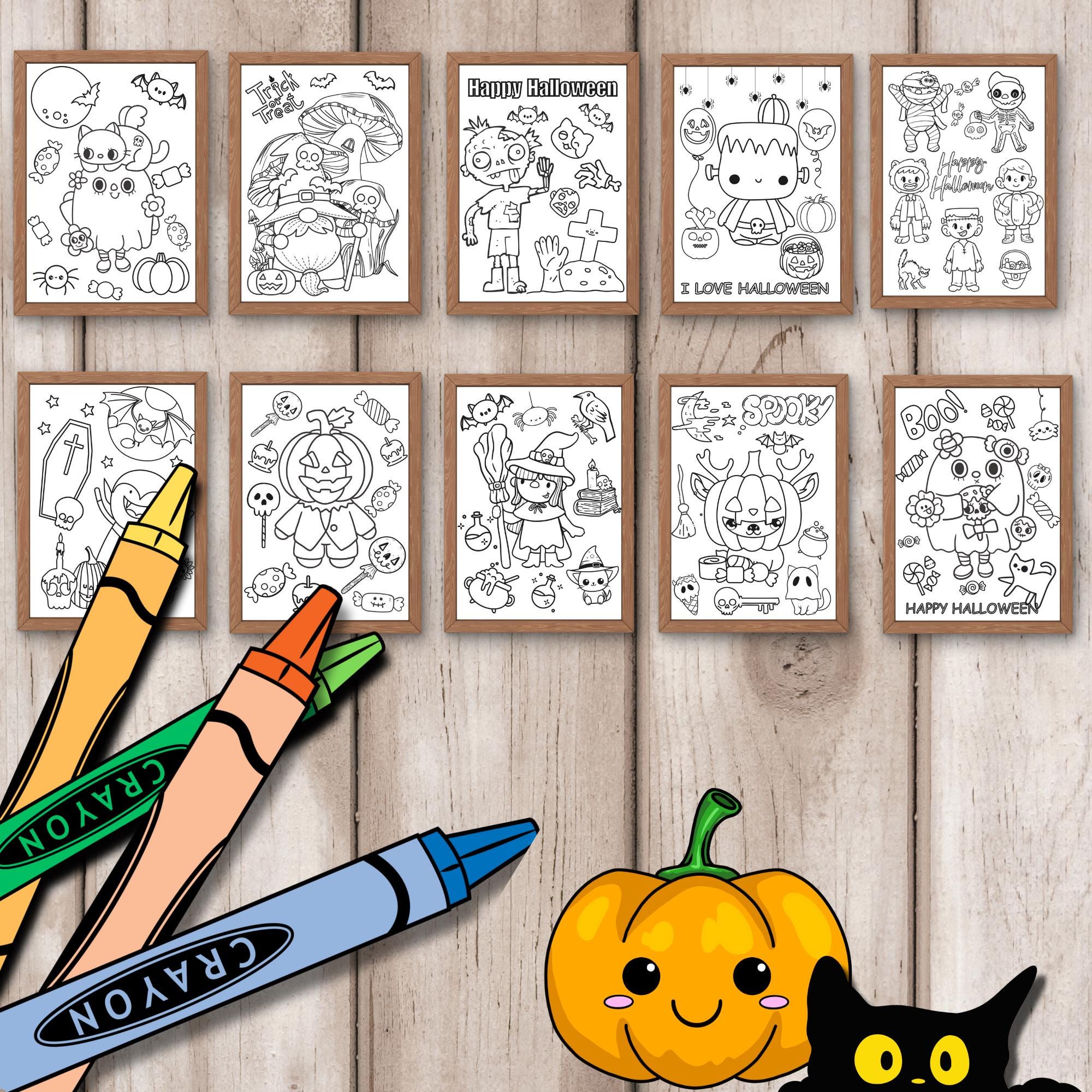 Printable Coloring Book Halloween Coloring Pages Kids Coloring Book ...