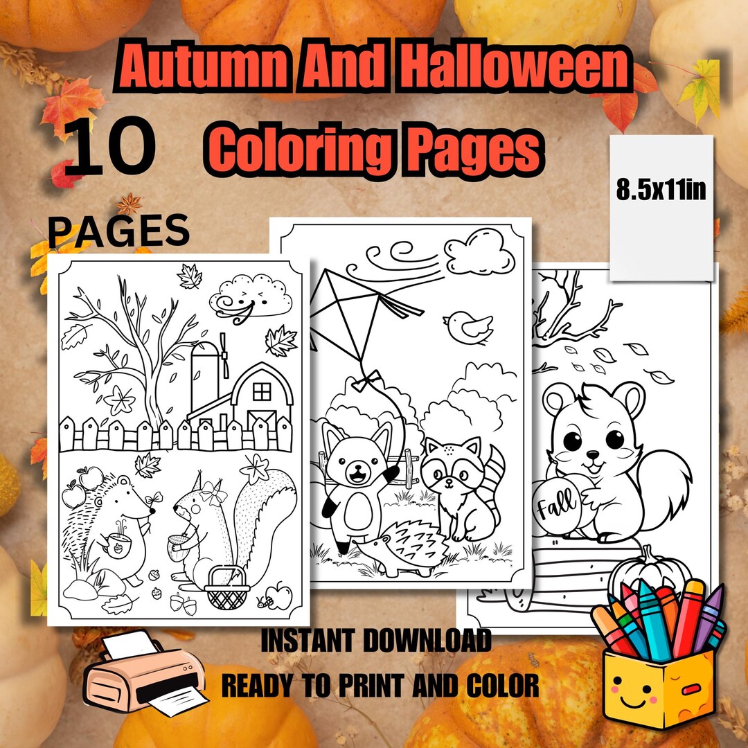 Fall Coloring Pages Halloween Pages to Color Kids Coloring Book ...