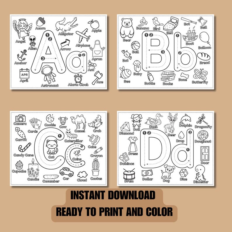 Alphabet Coloring Pages Alphabet Tracing Alphabet Activity Pages ...