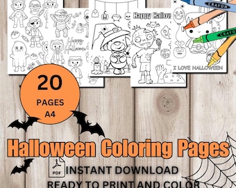 Printable Coloring Book Halloween Coloring Pages Kids Coloring Book ...