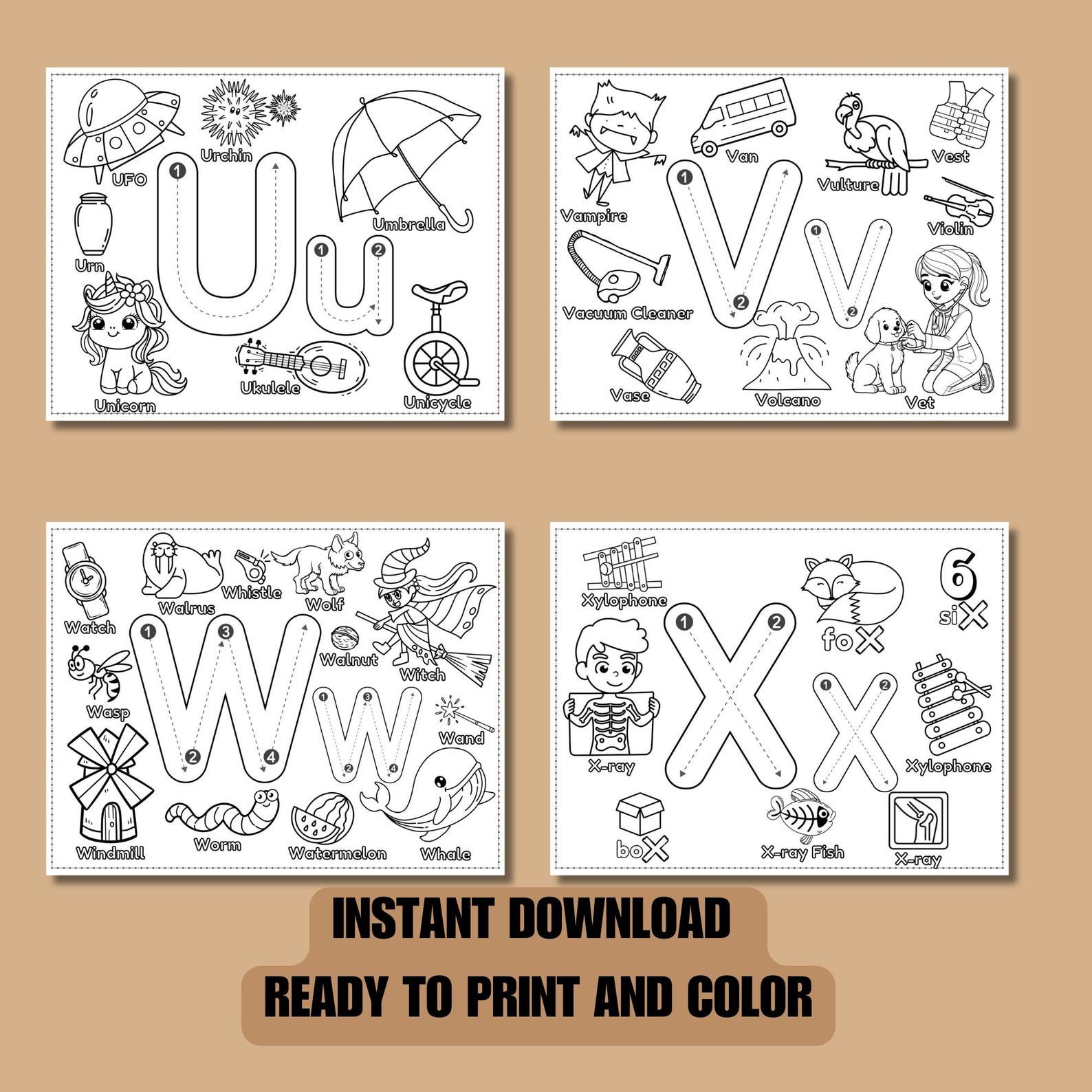 Alphabet Coloring Pages Alphabet Tracing Alphabet Activity Pages ...