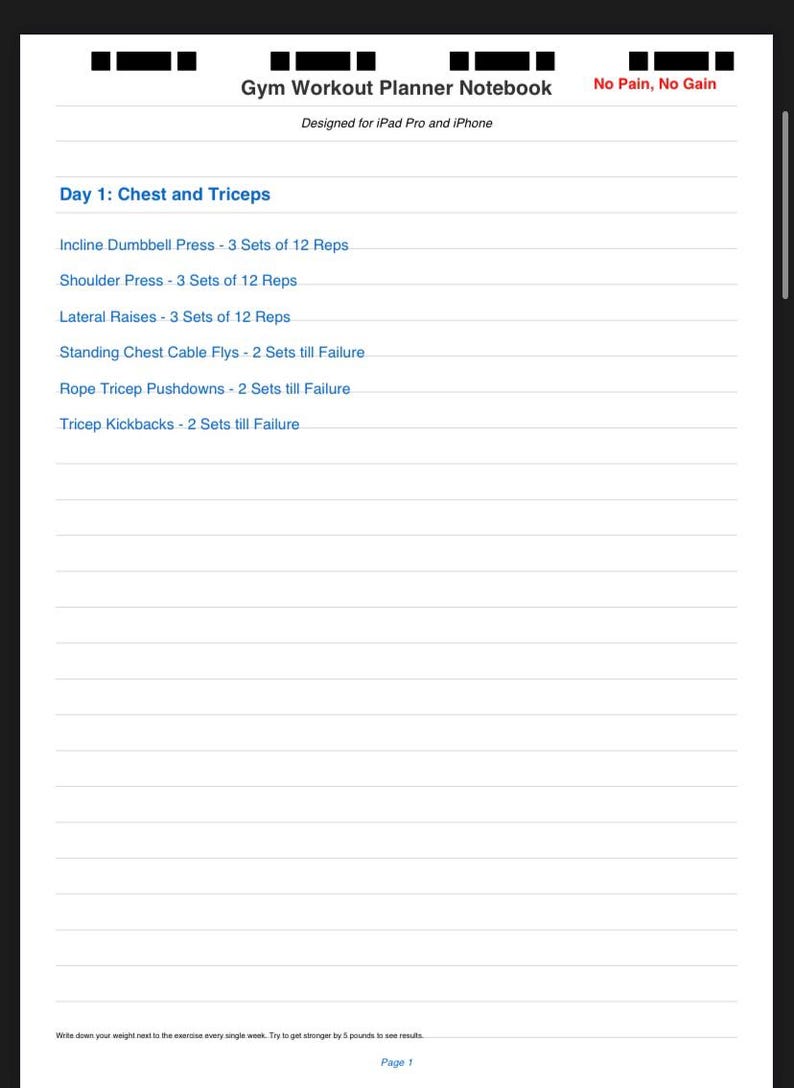 Comprehensive Gym Workout Planner: Your Guided Routine for Optimal ...
