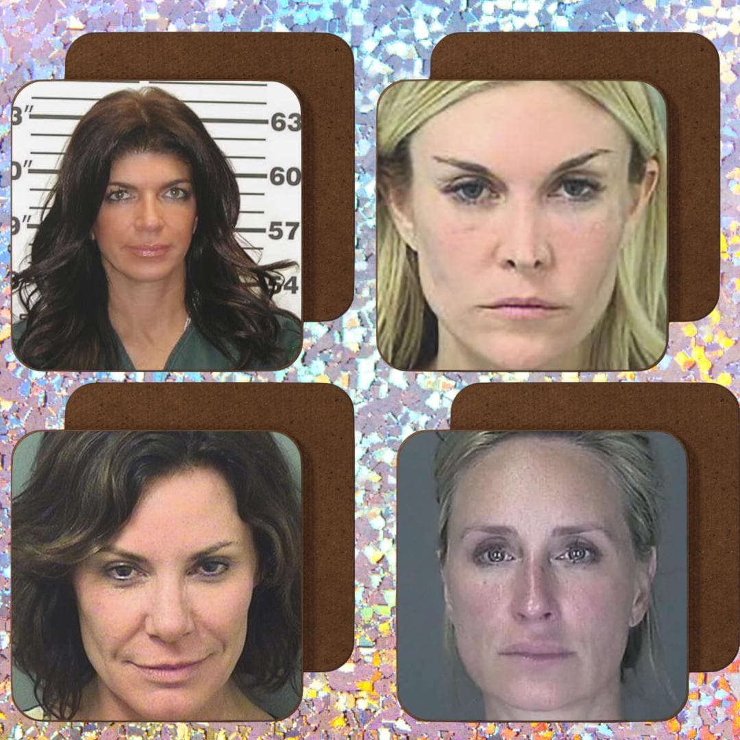 Real Housewives Mugshot Coaster Set: Bravo TV Gift, Hardboard Coasters ...