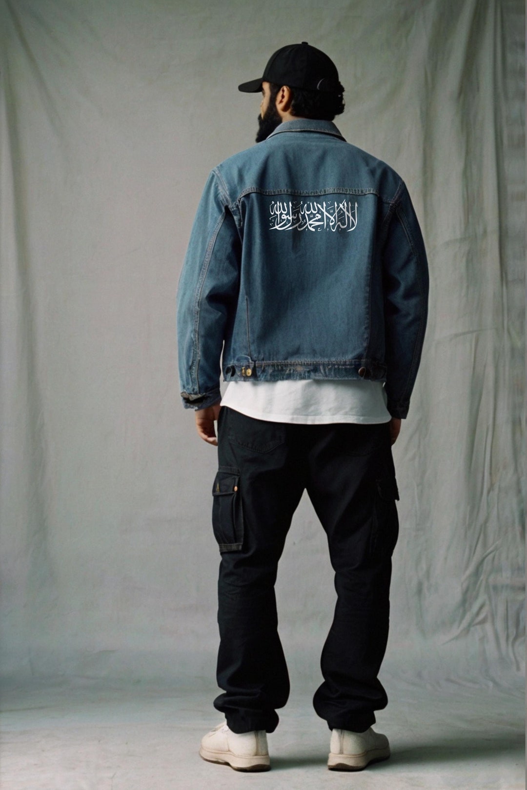 Islamic Men's Denim Jacket, Tawheed Design, Muslim Gift, Islamic ...