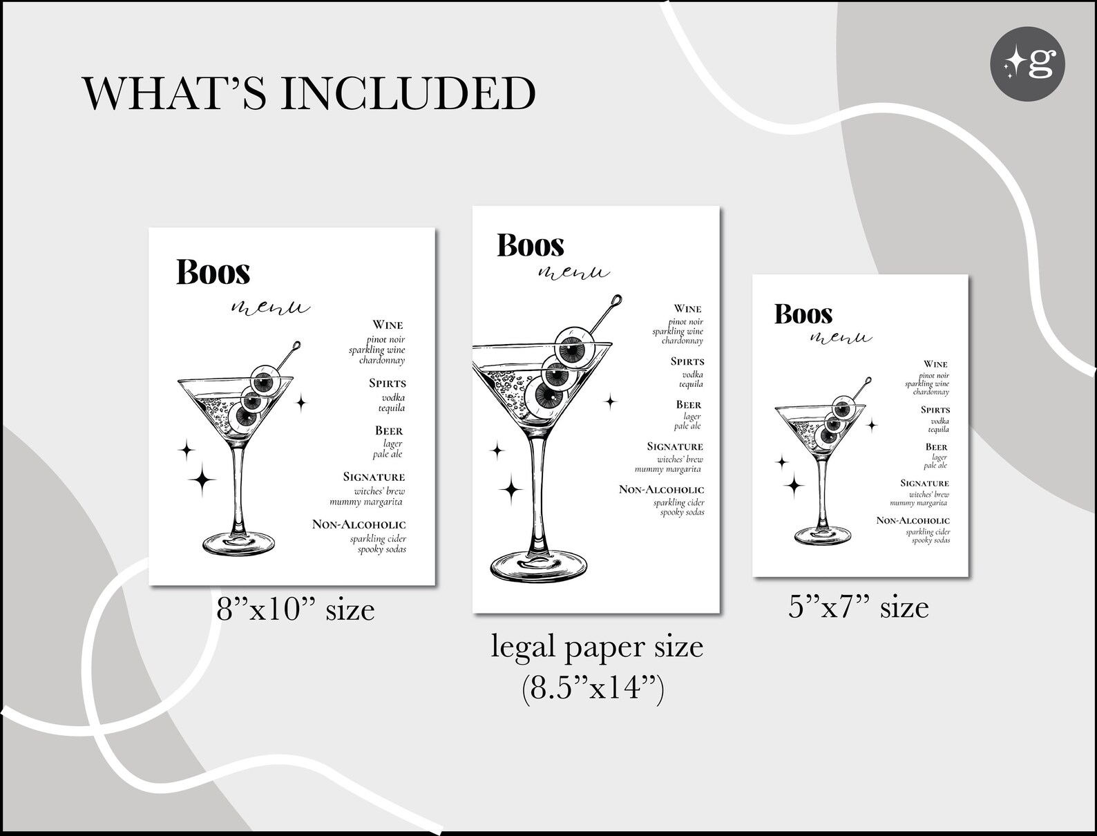 Halloween Bar Sign Template, Signature Drink Bar Menu Template ...