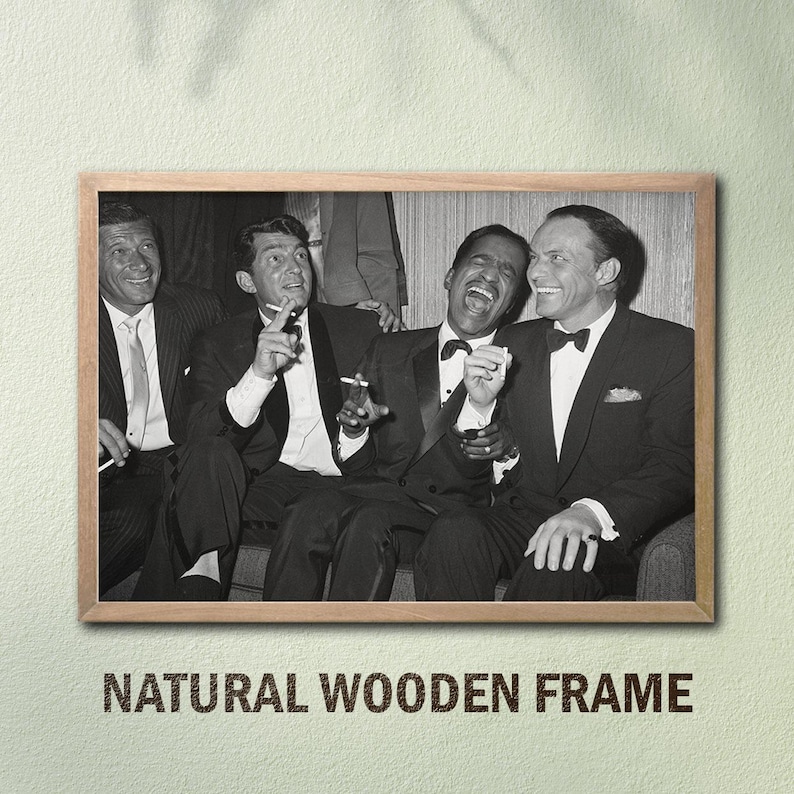 Black and White Print,the Rat Pack Poster, Dean Martin, Sammy Davis Jr ...