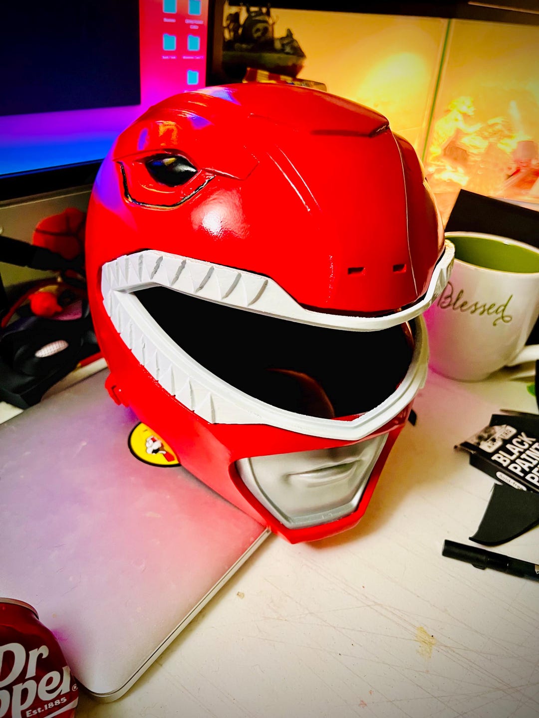 MMPR Red Ranger Helmet - Etsy