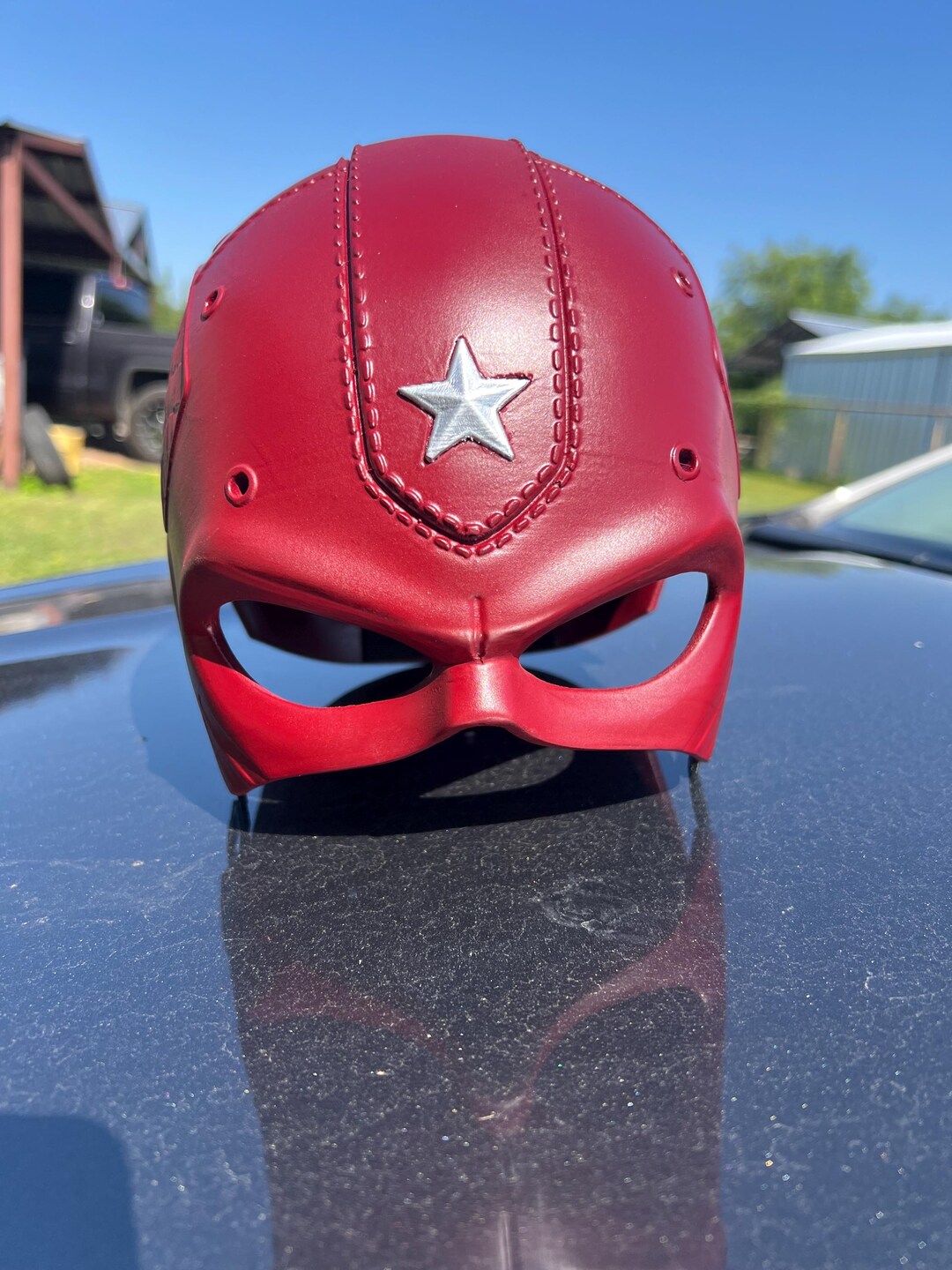Red Guardian “thunderbolts” Cosplay Helmet - Etsy