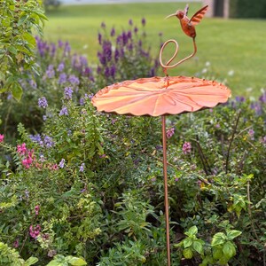 Copper Hummingbird Garden Stake - Etsy