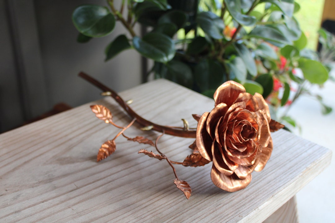 Handmade Copper Rose - Etsy
