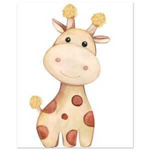 Kids Giraffe Poster - Etsy