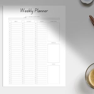 Hourly Weekly Planner Modern - Digital and Printable - Etsy