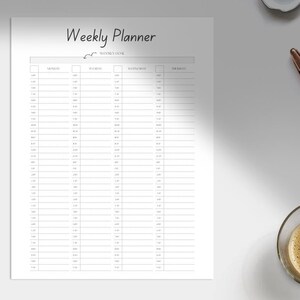 Hourly Weekly Planner Modern - Digital and Printable - Etsy