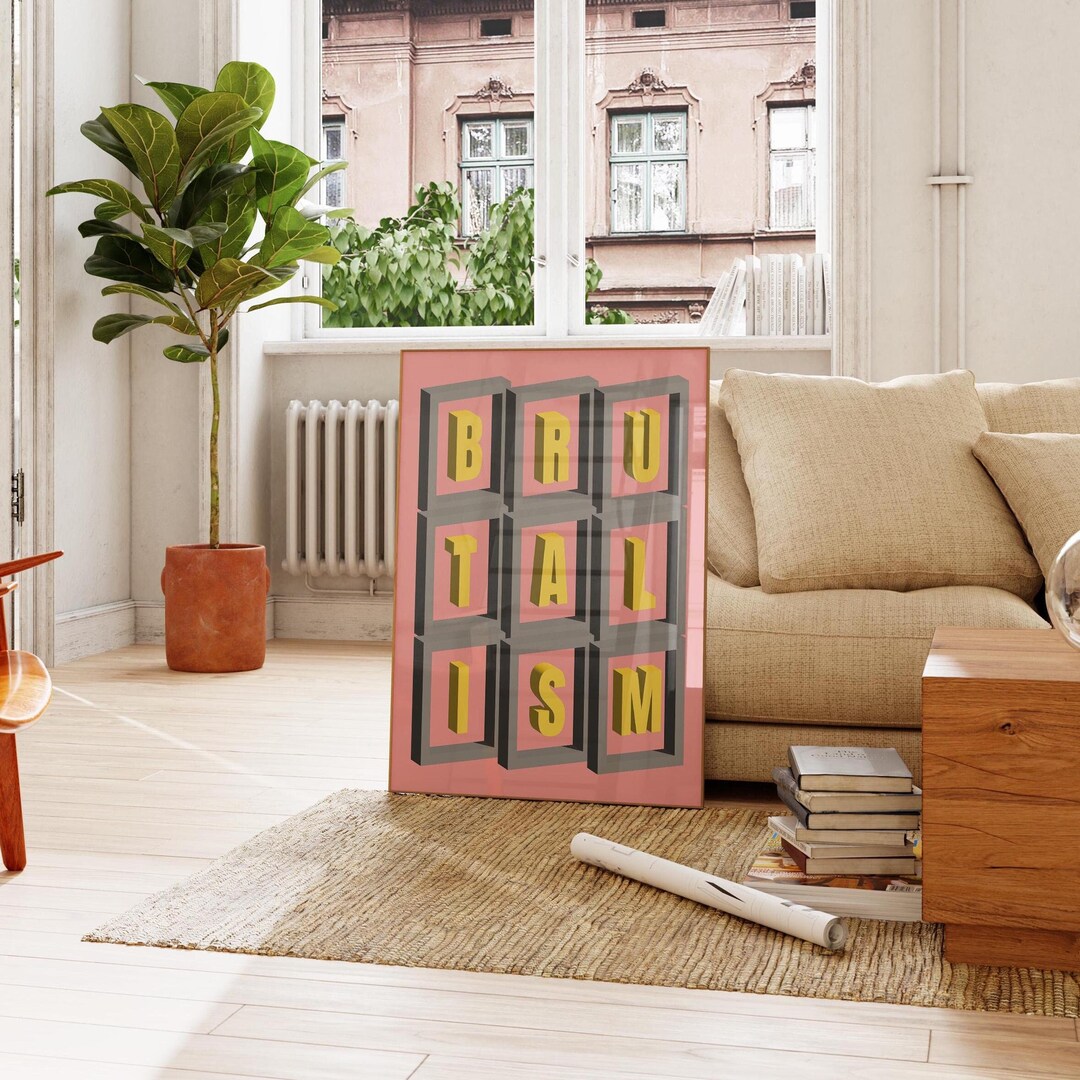 Brutalist Wall Art, Trendy Brutalism Poster, Brutalist Decor, Brutalist ...