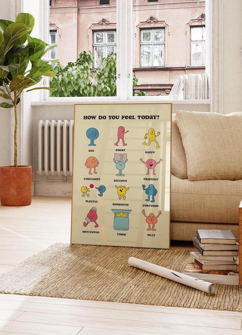 School Room Feelings Chart: "how Do You Feel Today?" Classroom Poster ...