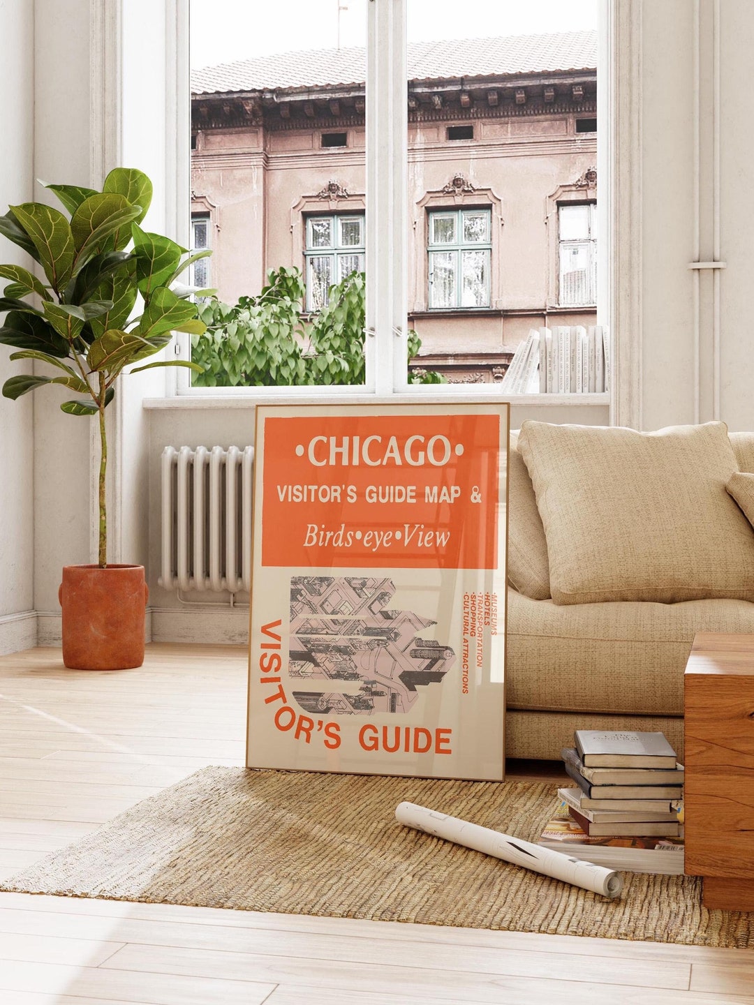 Vintage Chicago Poster, Retro Chicago Print, Vintage Chicago Wall Art ...