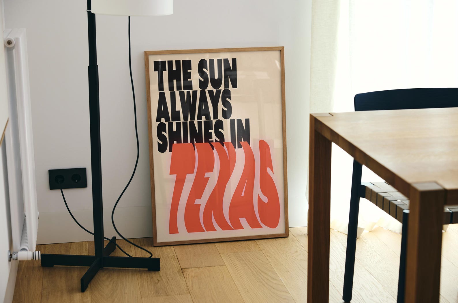 Sun Shines in Texas Print, Bold Wall Art, Retro Wall Art, Eclectic Wall ...