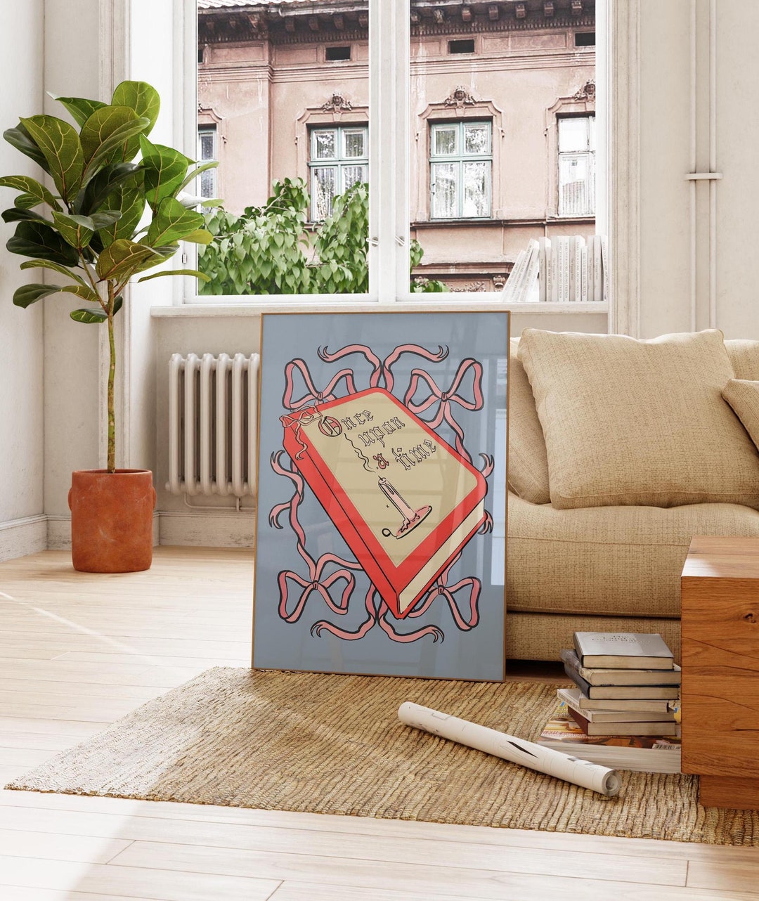 Once Upon A Time Print, Story Book Art Print, Fairytale Artwork ...