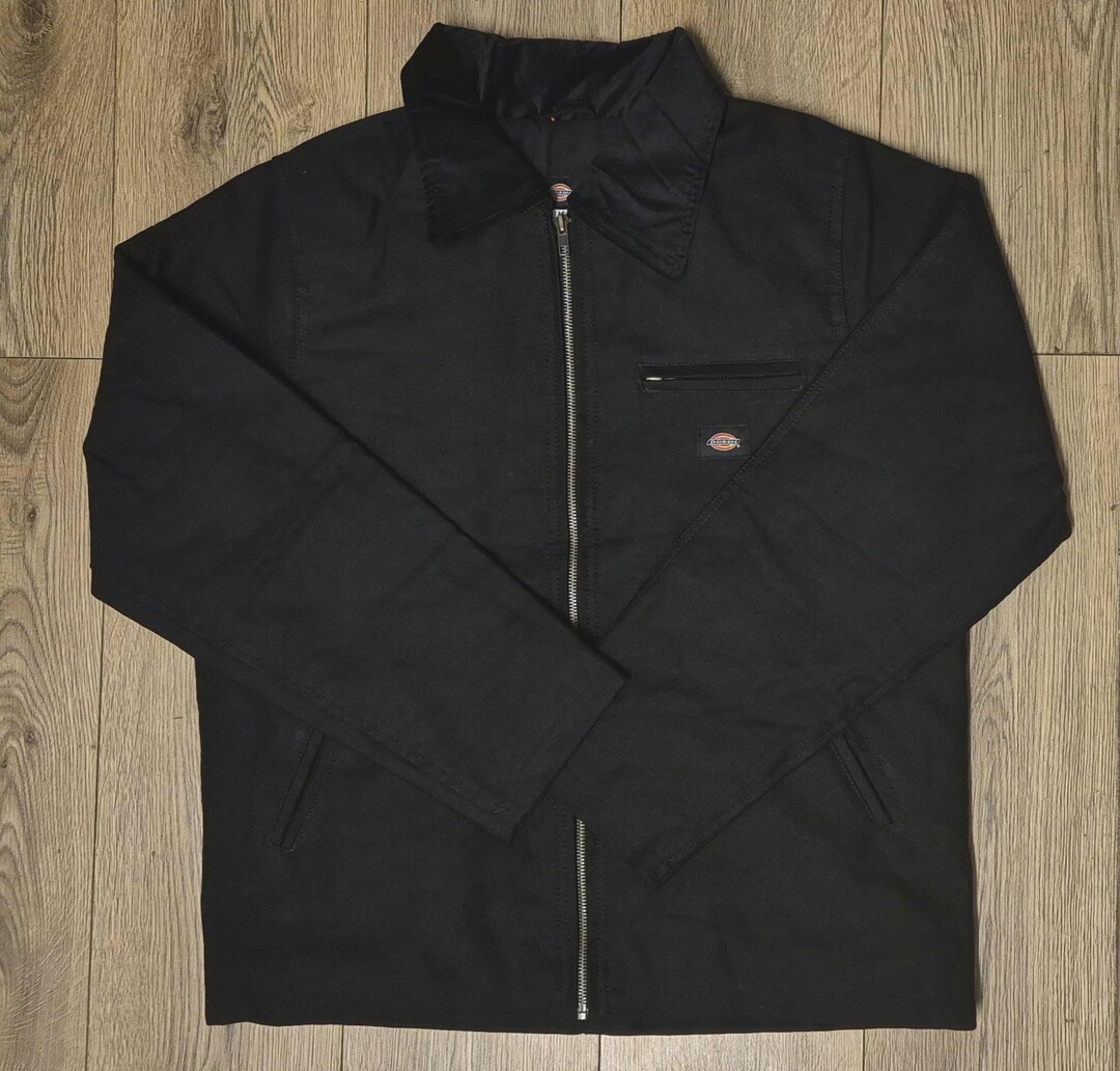 DICKIES Detroit Jacket Reworked Vintage Canvas Bomber Black Mens - Etsy