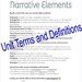 Narrative Elements Beginning of Unit Terms - Etsy