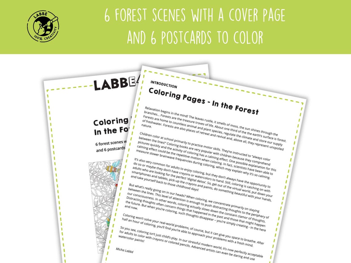 Coloring Pages | in the Forest | Fun Forest Scenes to Color | Printable ...
