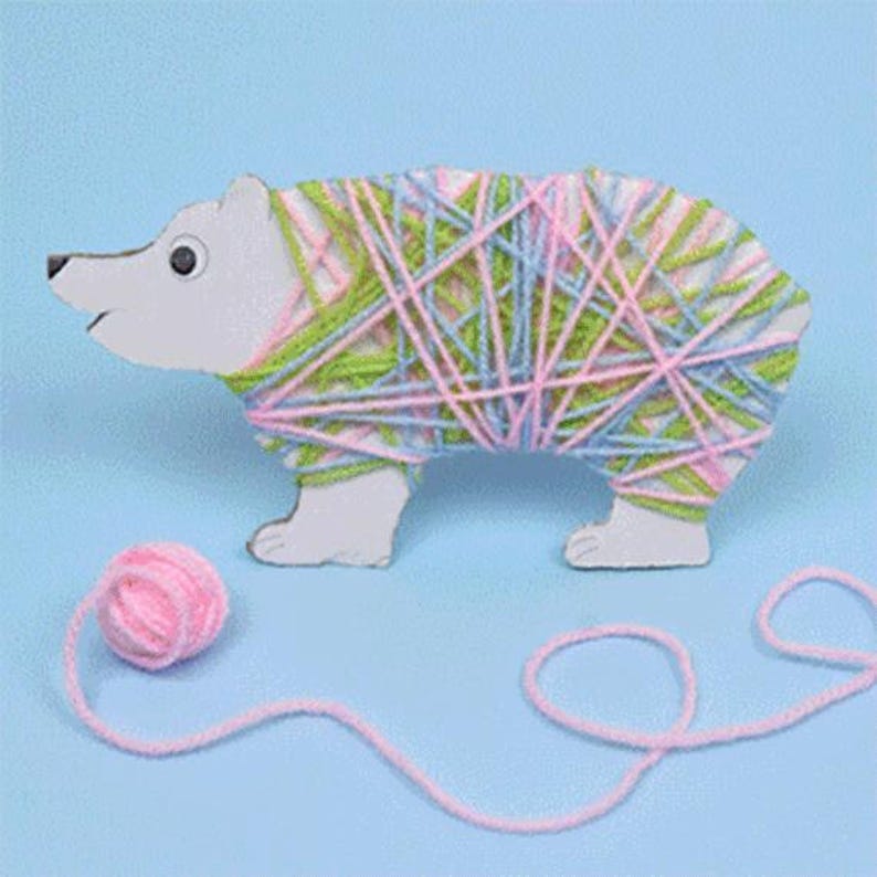 Wooly Animals Craft: DIY Animal Templates (PDF Download) - Etsy