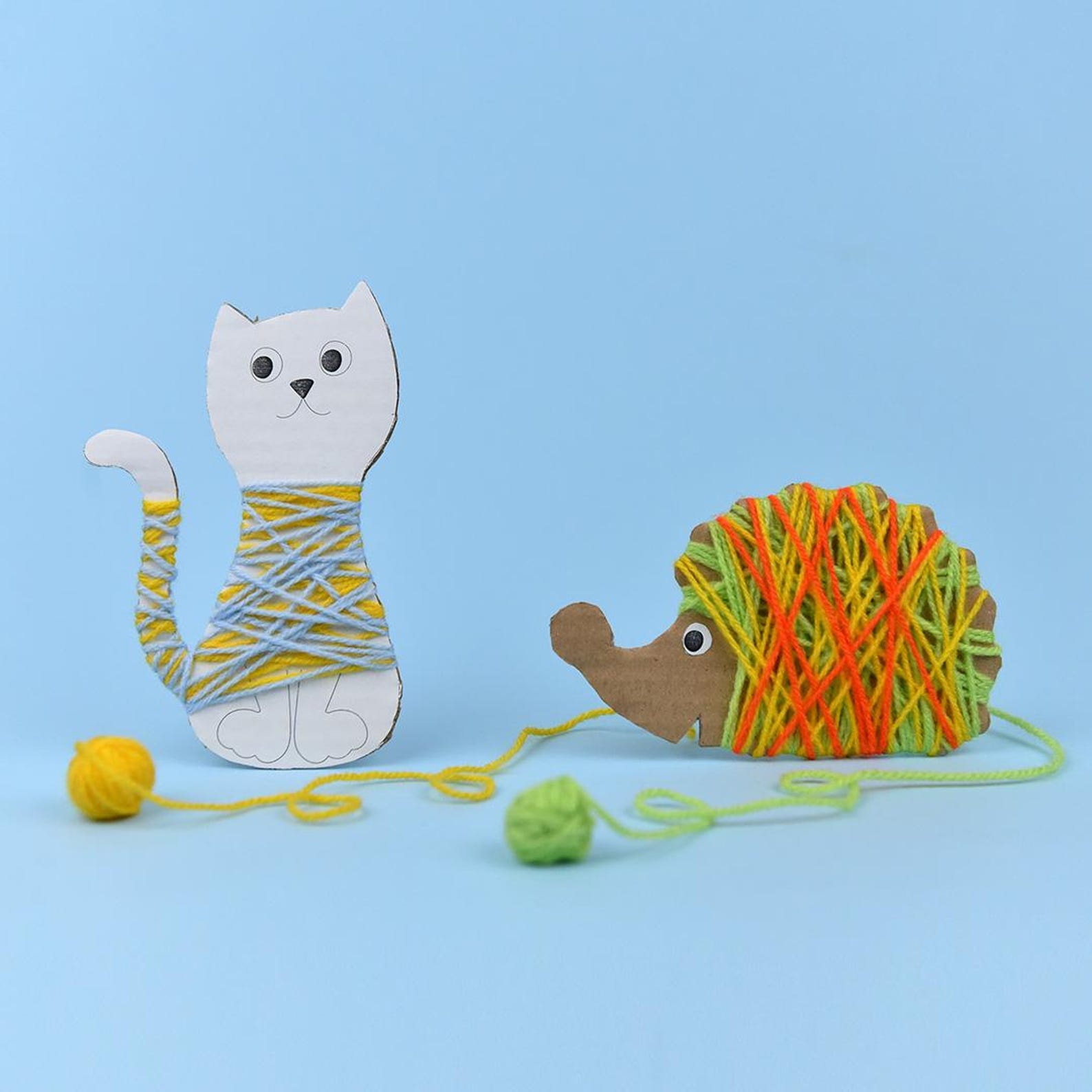 Wooly Animals Craft: DIY Animal Templates (PDF Download) - Etsy
