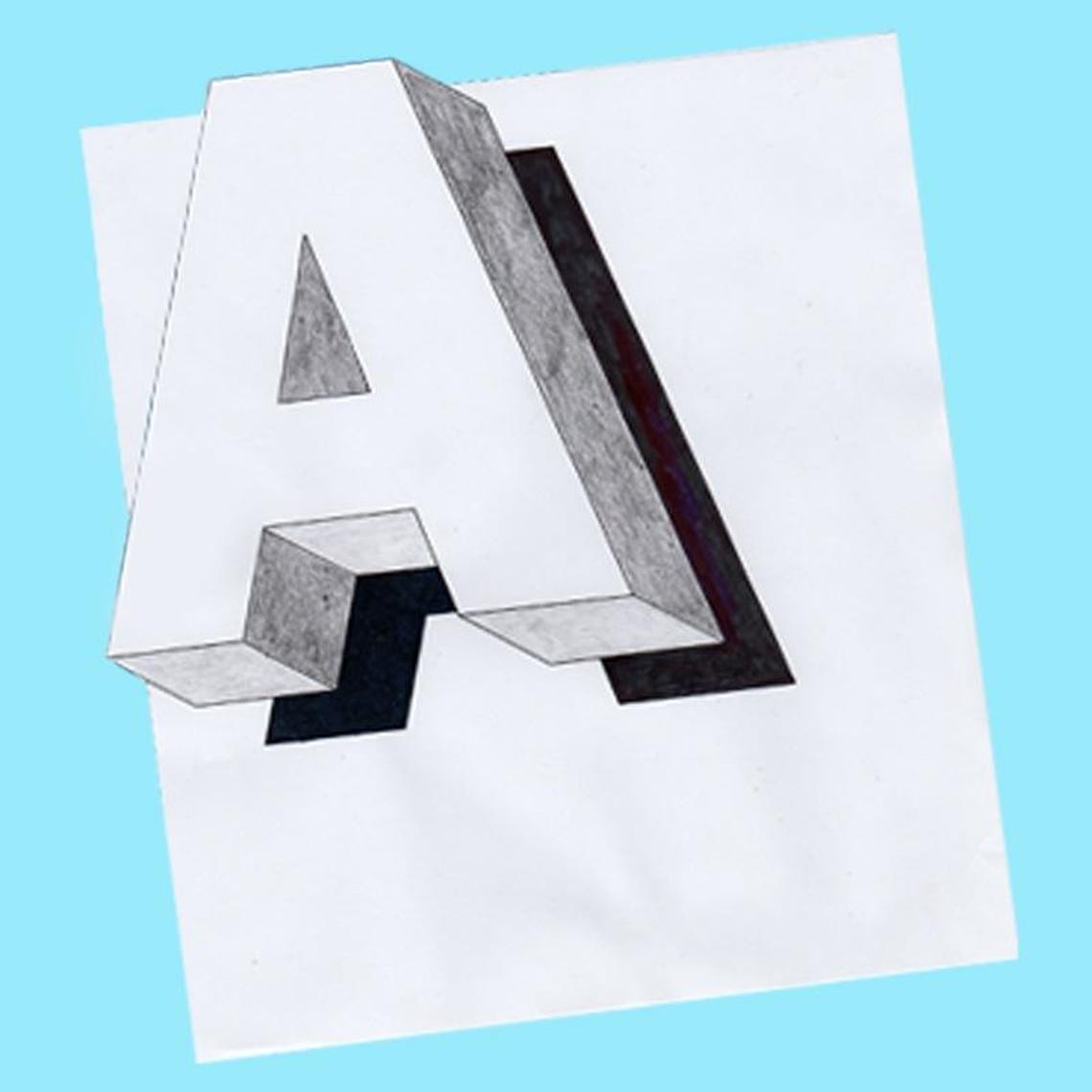 Floating Letters | Optical Illusion Craft | 3D Perspective Letters ...