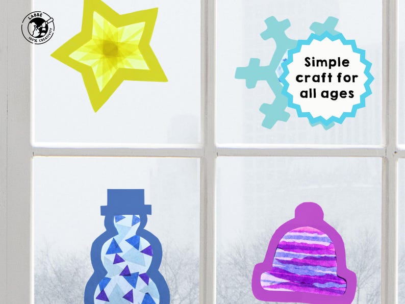Sun Catcher Winter | DIY Sun Catcher Templates | Winter-themed Window ...