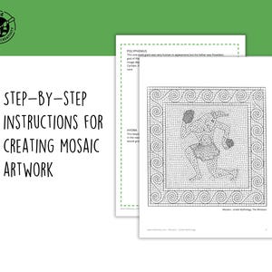 Greek Mythology Mosaic Templates: DIY Craft Activity (PDF Pattern) - Etsy