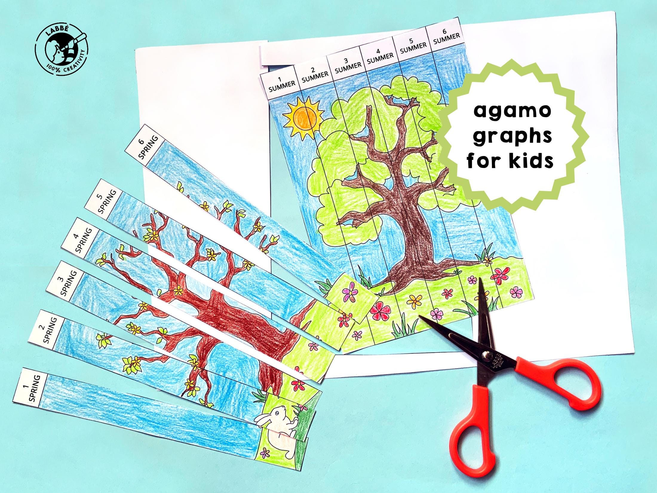 Zigzag Pictures the Four Seasons Agamographs for Kids DIY Kinetic Art ...