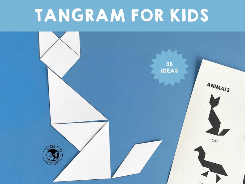 Tangram for Kids | Printable Puzzle Pieces | Geometric Shape Learning ...
