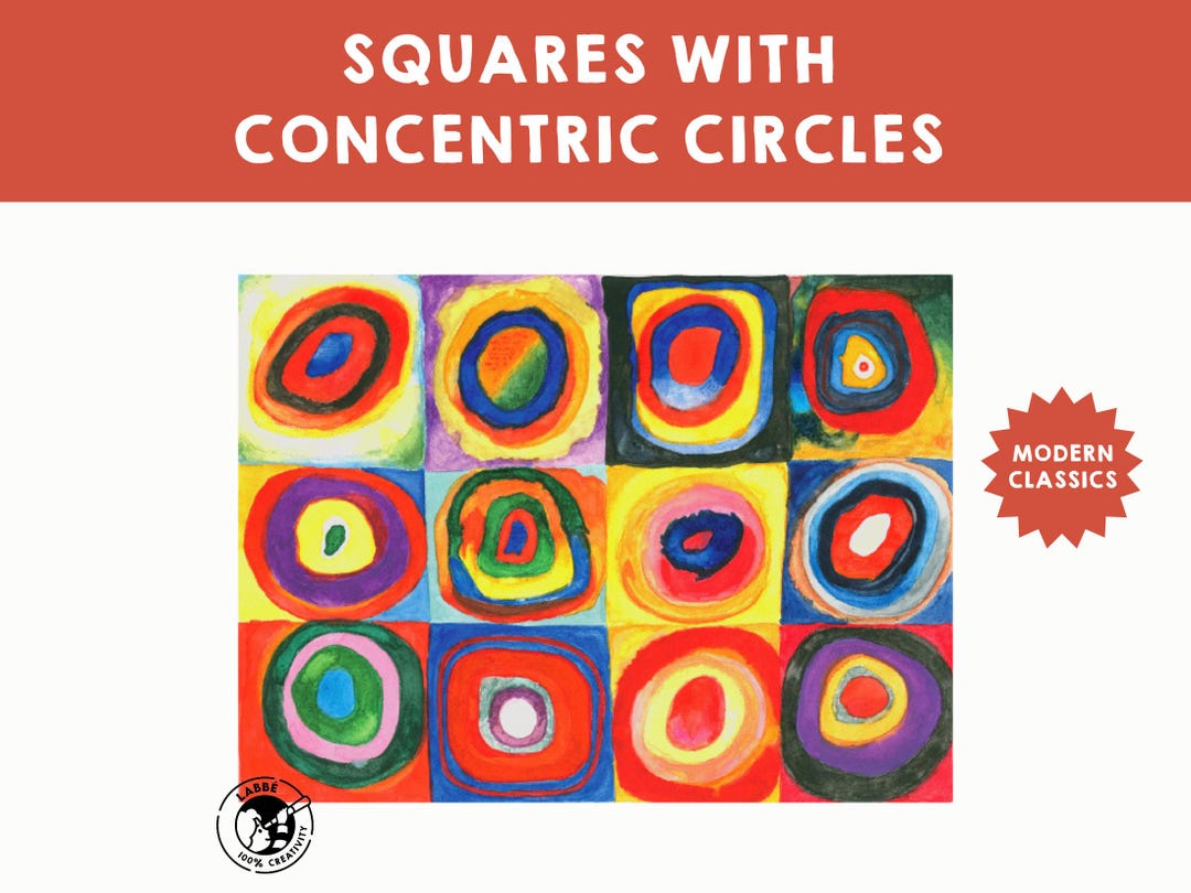 Kandinsky Squares With Concentric Circles: DIY Art Project (printable ...