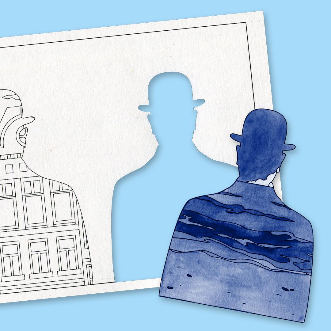 René Magritte Surrealist Art Templates: Positive & Negative Space (PDF ...